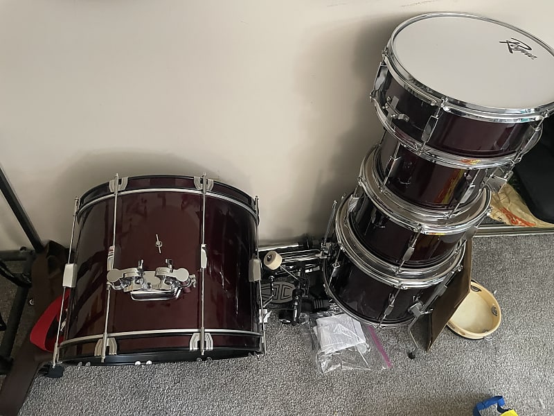 Rogue Junior Kicker 5-Piece Drum Set Red with | Reverb