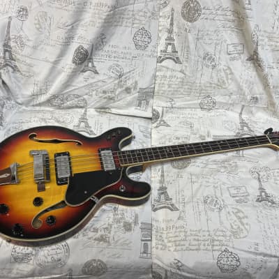 1972 Univox Coily EB-2 Bass Three Tone Sunburst Made In Japan | Reverb