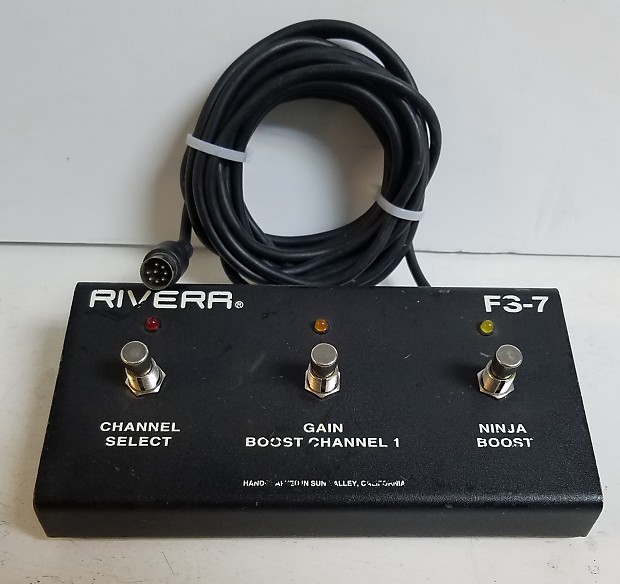 Rivera FS-7 3 Button Footswitch w/ Attached 8 Pin Cable All | Reverb