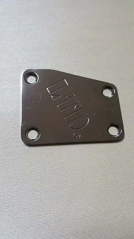 ESP LTD Guitar Neck Plate in Black Nickel | Reverb