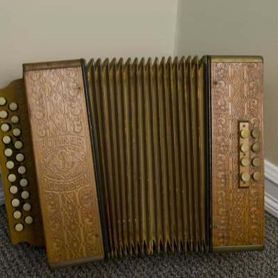 Hohner Vintage 2 Row Diatonic Button Accordion C/F | Reverb