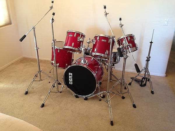 REMO Master Touch 1992 Crimson Red Drum Set - New, Never Been | Reverb