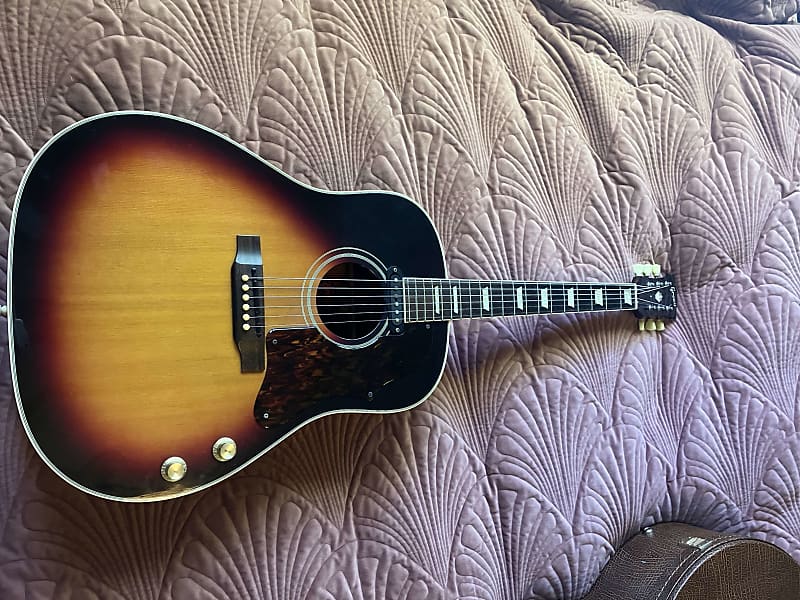 Greco J160e (late-80s) Sunburst Acoustic Guitar | Reverb Australia
