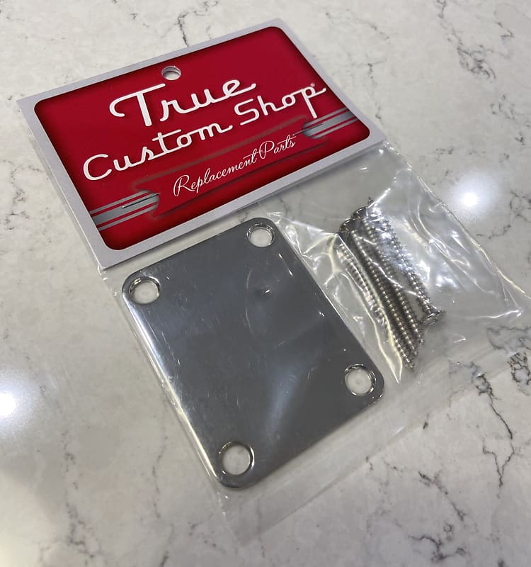 True Custom Shop Nickel Neck Plate w/ Screws - Strat / Tele / | Reverb