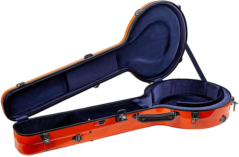 Crossrock Banjo Hard Case, Deluxe Fiberglass 5 Strings Open | Reverb