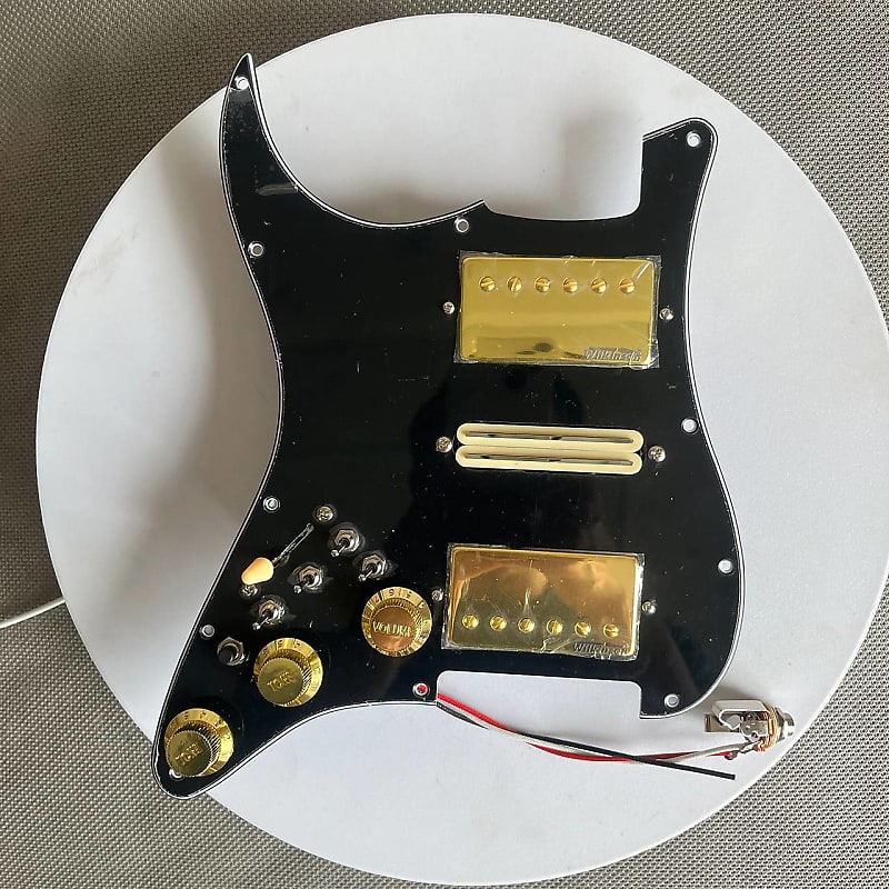 Black Left Handed Stratocaster Strat Style Guitar Prewired | Reverb