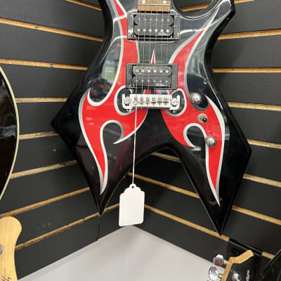 B.C. Rich Warlock - Black with Red Decals | Reverb