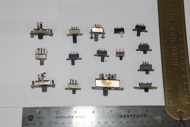 Lot vintage SLIDE SELECTOR Switches Electronic Components | Reverb