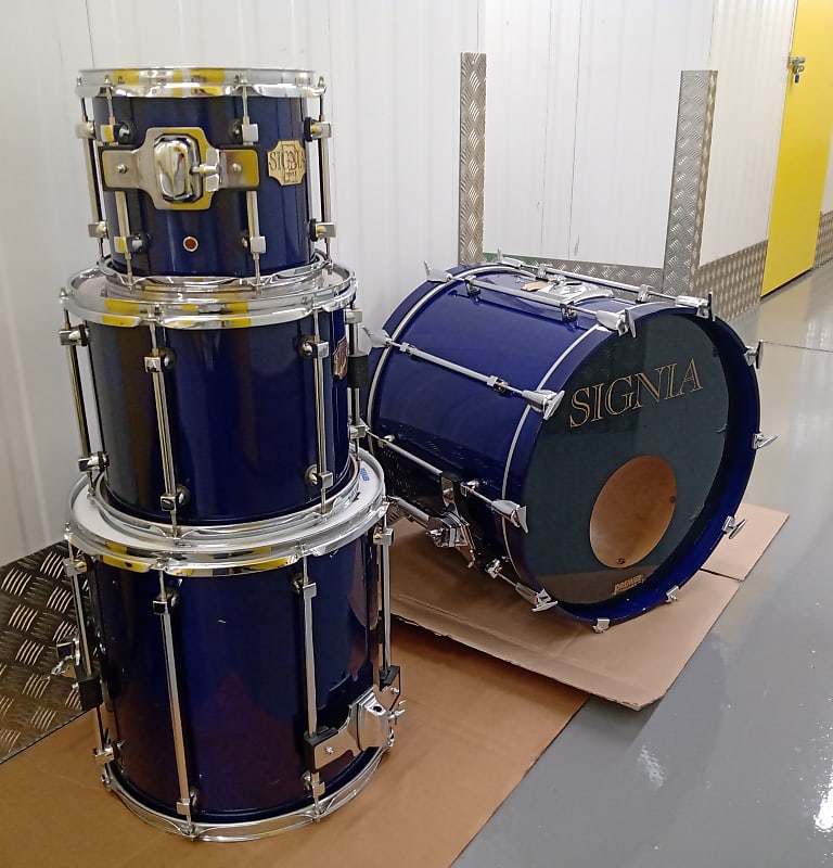 Premier Signia 90s Drumkit 10/13/16/22 - Sapphire Blue | Reverb UK