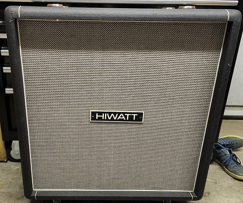 Hiwatt 4x12 Early 90s Reissue Cabinet Black/Salt & Pepper | Reverb
