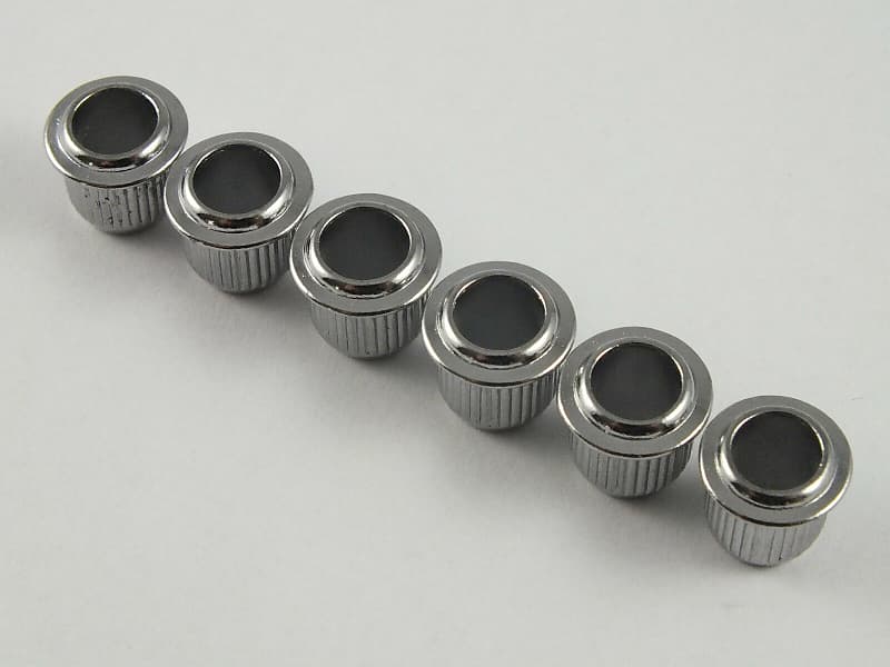 6 Chrome Bushings Ferrules for Vintage Machine Heads 8.8mm | Reverb