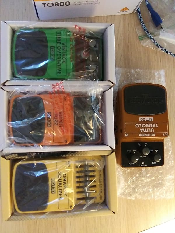 Behringer Pedal set; EQ700-UT100-SF300-TO800 /2020's | Reverb