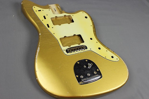 2015 MJT Jazzmaster Relic Aged Nitro Body in Firemist Gold | Reverb