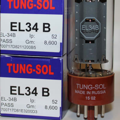 Tung-Sol EL34B Power Tubes - Matched Duet | Reverb