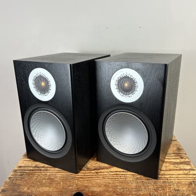 Monitor Audio Silver 100 Bookshelf Speakers (Pair) - Black | Reverb