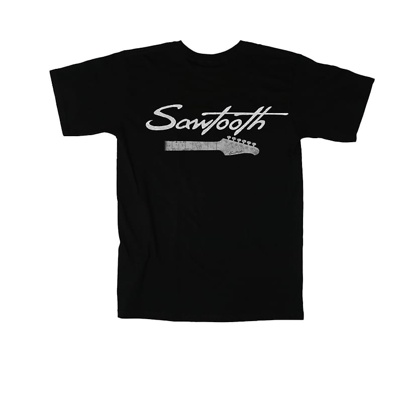 Sawtooth Guitar Neck & Logo Graphic T-Shirt, XL | Reverb