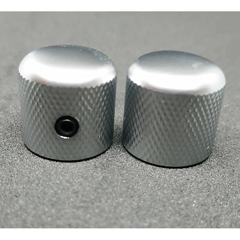 2 Satin Chrome SmallGrip Telecaster Metal Dome Knobs for 6mm | Reverb