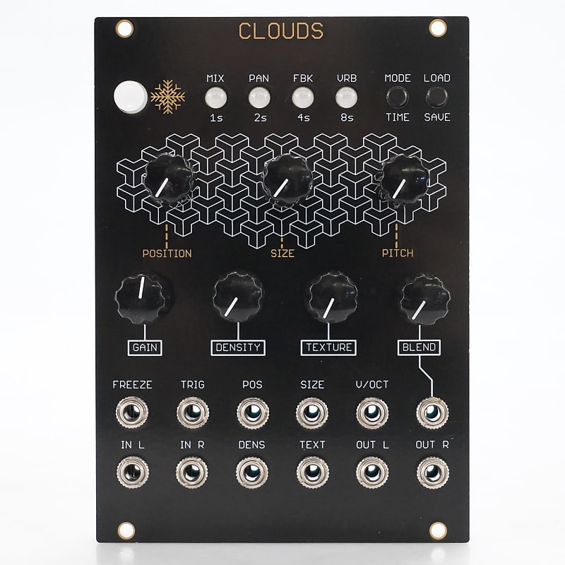 Mutable Instruments Clouds Oscillosaurus Panel Black/Gold | Reverb