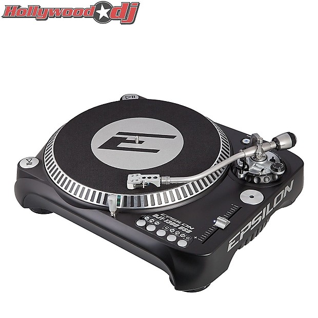 Epsilon DJT-1300 USB BLACK DJ Turntable Pro Direct Drive | Reverb
