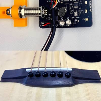 Go Acoustic Audio Pickup Preamp Universal Sound Hole Mount | Reverb