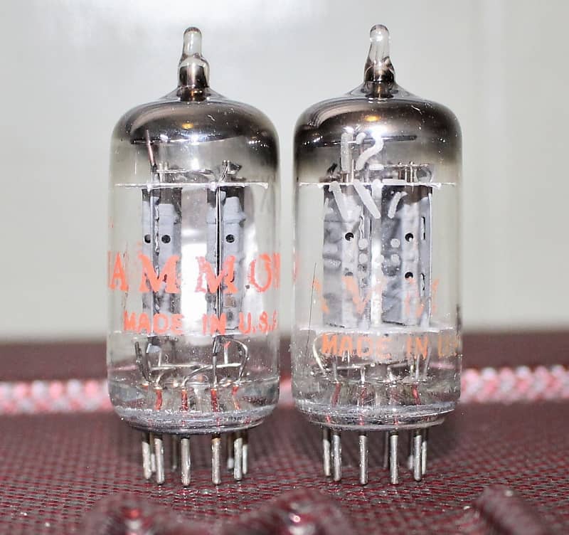 GE 12AX7 ECC83 PERFECT MATCH PAIR LONG PLATE D GETTER VINTAGE | Reverb