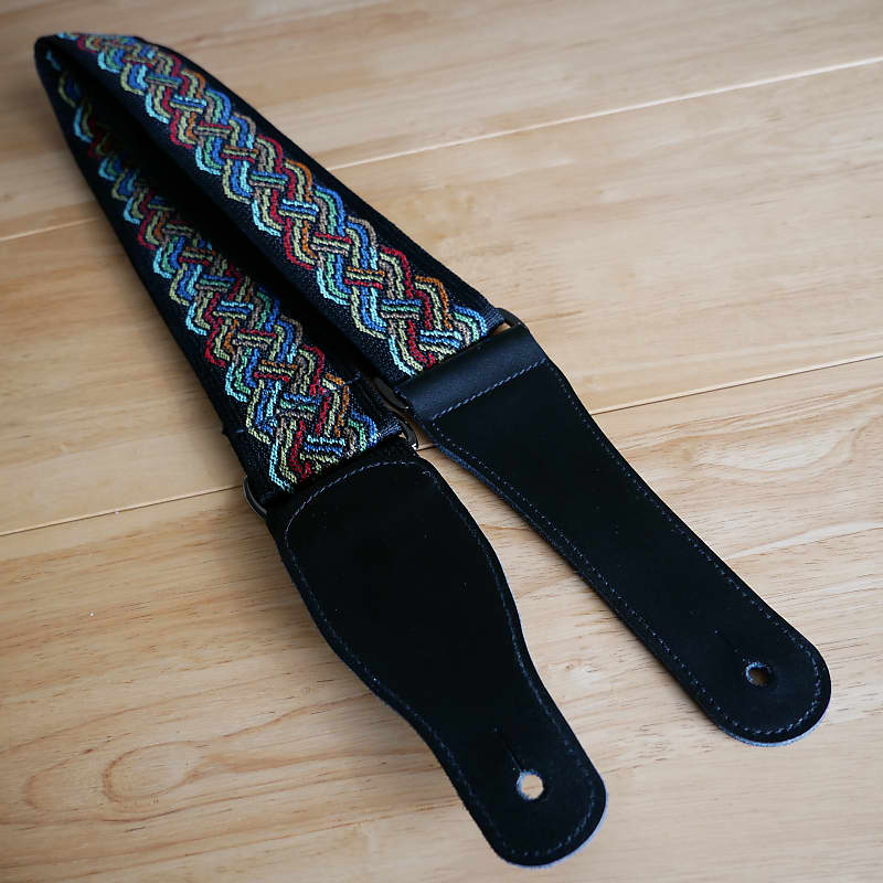 Jacquard Nylon Guitar Bass Strap Rainbow Braid | Reverb