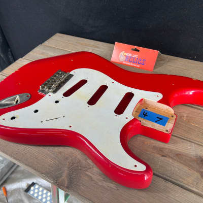 Real Life Relics Strat® Body Aged Fiesta Red Nitro 4 Lb 7 Oz | Reverb