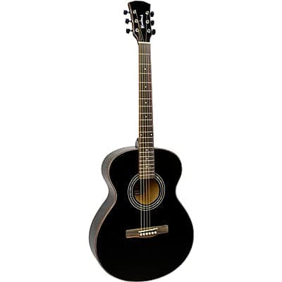 Woodstock 40'' Solid Top Black Folk Guitar | Reverb