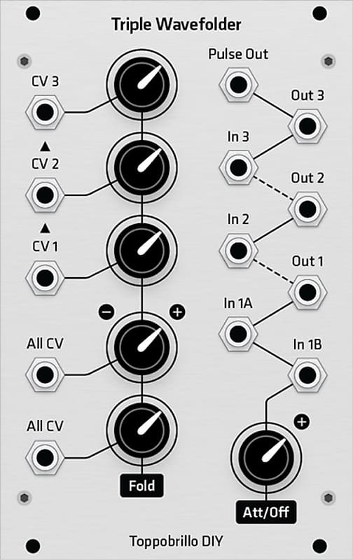 Toppobrillo Triple Wavefolder, Grayscale Version | full kit | Reverb