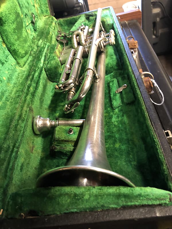 Conn 56b trumpet small bell pea shooter 1929 Silver plates | Reverb