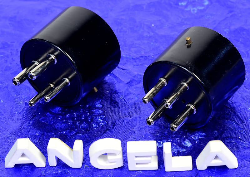 Two Pieces 4 Pin Black Phenolic & Nickel Tube Socket Bases | Reverb