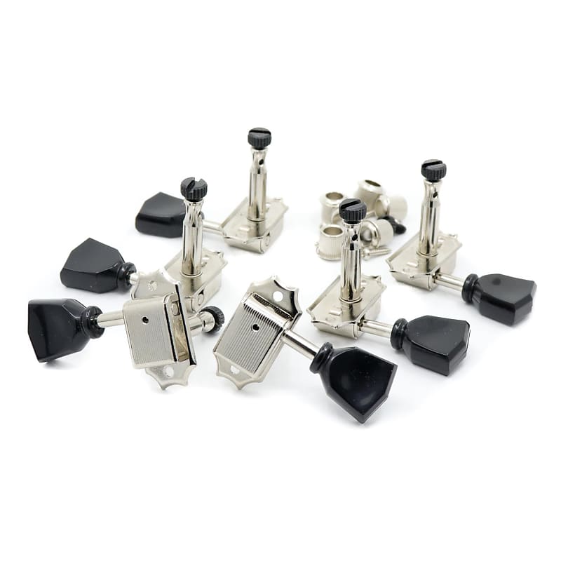MannMade USA Vintage Style Locking Tuner Set - Nickel, | Reverb UK