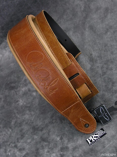 NEW PRS SIGNATURE STRAP WIDE LEATHER GUITAR OR BASS BROWN | Reverb UK