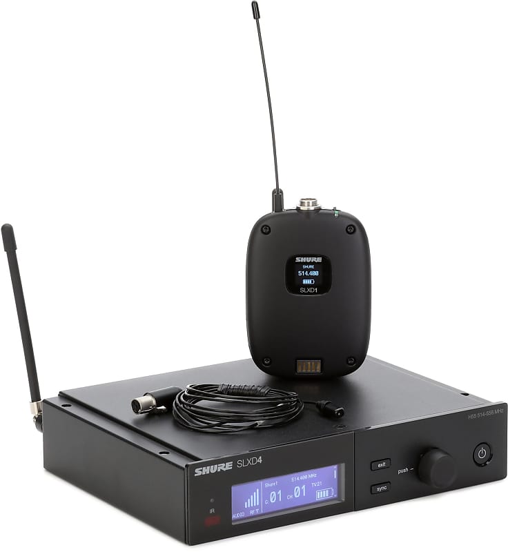 Shure SLXD14/UL4B Wireless Lavalier Microphone System - H55 | Reverb