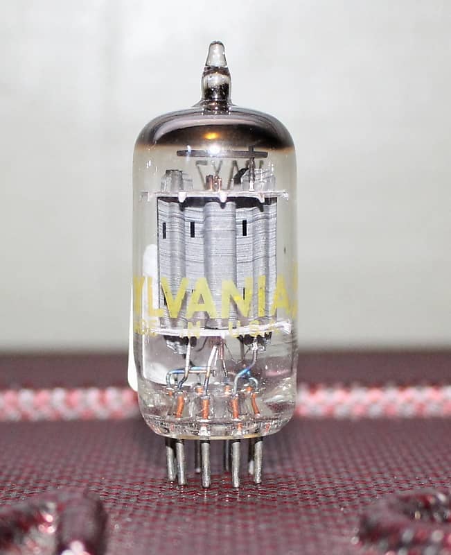 SYLVANIA 12AX7 ECC83 LONG PLATE HALO GETTER COPR GRID POST | Reverb