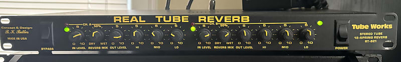 Tube Works RT-921 Stereo Tube 12 Spring Reverb Rackmount | Reverb