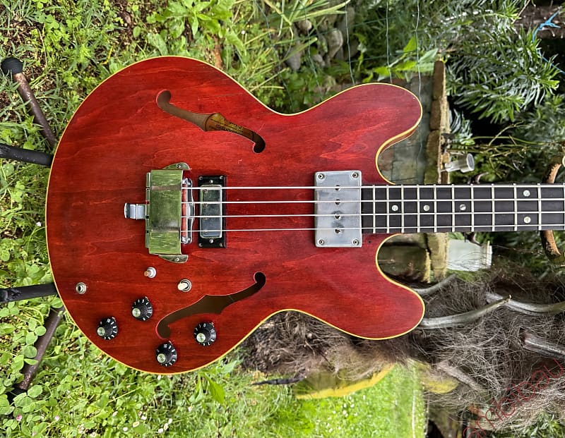 1968 Gibson EB-2 DC Bass - Cherry - All Original - OHSC | Reverb UK