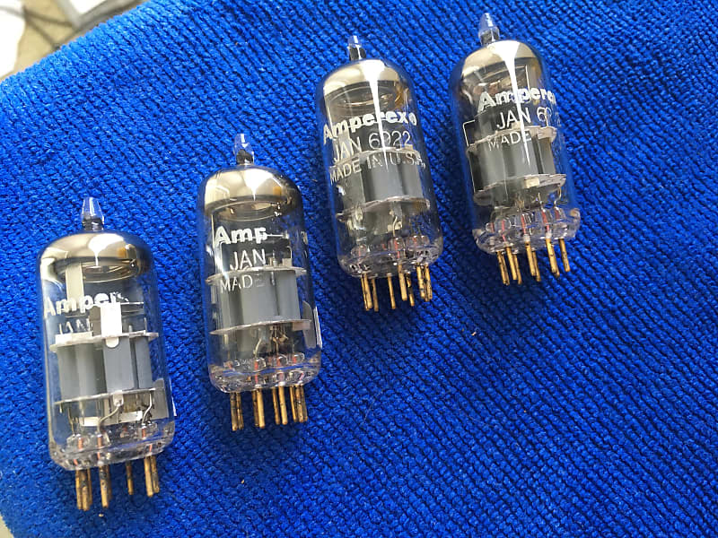 Amperex 6922 Tube Quad (4) - Military edition white label - | Reverb