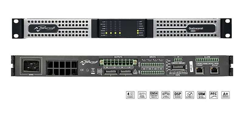 Powersoft 4804 DSP+D 4800W/4-channel Flexible Amplifier with | Reverb