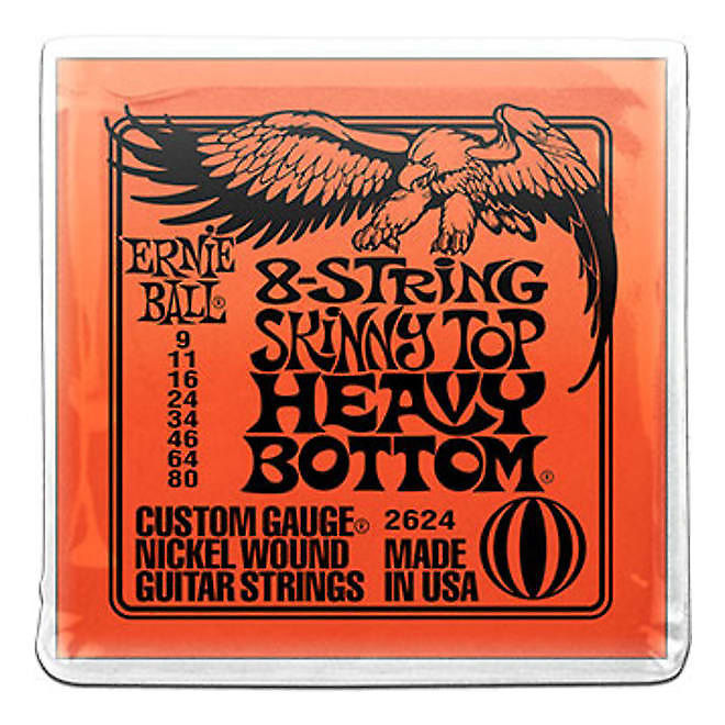 Ernie Ball 2624 8-String Skinny Top Heavy Bottom Strings, | Reverb