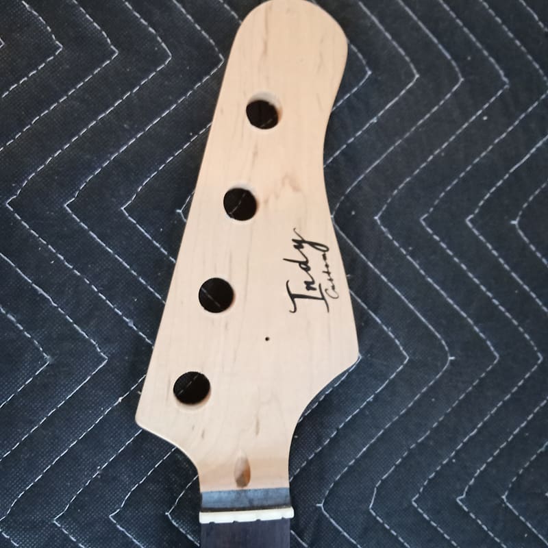 Indy Custom 4 String Bass Neck Maple with Rosewood Fretboard | Reverb