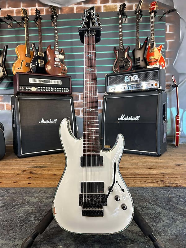 Schecter Hellraiser C-7 FR Gloss White 2013 7 String Electric | Reverb