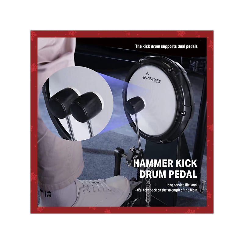 Donner DED-400 Electric Drum Set, Quiet Electronic Drum Kit | Reverb