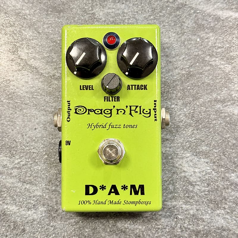 D*A*M Drag'n'Fly hybrid fuzz, 2005, green, complete | Reverb