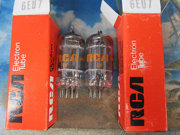 PR NOS 6EU7 RCA Vintage Tubes, Preamp Driver, 1960s, Boxes, | Reverb