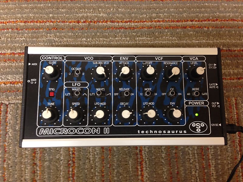 Technosaurus Microcon II Analog synth with MIDI in, filter | Reverb