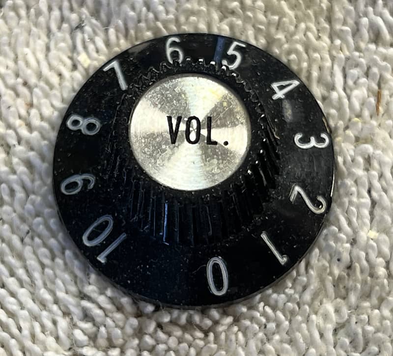 Vintage Gibson Witch Hat Volume Knob silver insert | Reverb