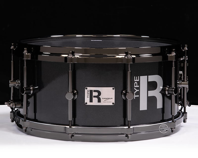 Canopus Type R 6.5x14 Black Metallic Snare Drum | Reverb