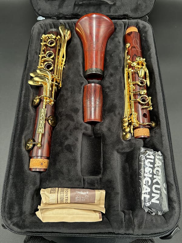 Backun Q - Cocobolo Wood with Golden Keys and Eb Lever | Reverb