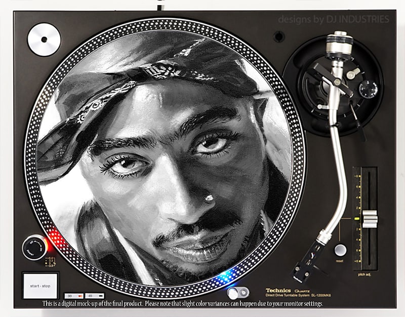 Tupac Shakur - DJ slipmat for vinyl LP record player | Reverb